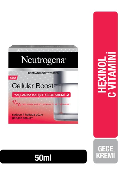 Neutrogena Cellular Boost Yaşlanma Karşıtı Gece Kremi 50 ml Neutrogena Cellular Boost Yaşlanma Karşıtı Gece Kremi 50 ml