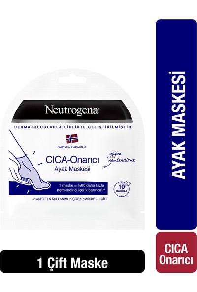 Neutrogena CICA-Onarıcı Ayak Maskesi 1 Çift Neutrogena CICA-Onarıcı Ayak Maskesi 1 Çift