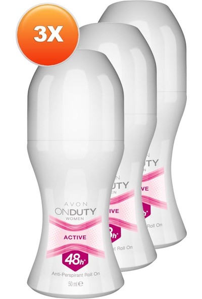 Avon Onduty Active Kadın Rollon 50 Ml. Üçlü Set Avon Onduty Active Kadın Rollon 50 Ml. Üçlü Set