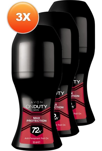 Avon Onduty Max Protection Erkek Rollon 50 Ml. Üçlü Set Avon Onduty Max Protection Erkek Rollon 50 Ml. Üçlü Set