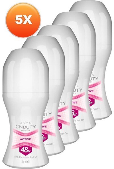 Avon Onduty Active Kadın Rollon 50 Ml. Beşli Set Avon Onduty Active Kadın Rollon 50 Ml. Beşli Set