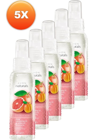 Avon Greyfurt ve Kayısı Kolkulu Vücut Spreyi 100 Ml. Beşli Set