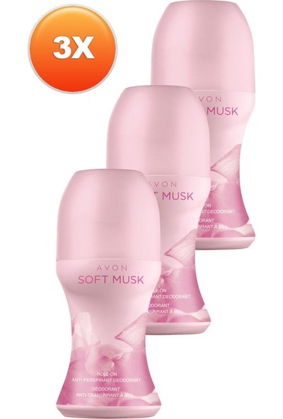 Avon Soft Musk Kadın Rollon 50 Ml. Üçlü Set Avon Soft Musk Kadın Rollon 50 Ml. Üçlü Set