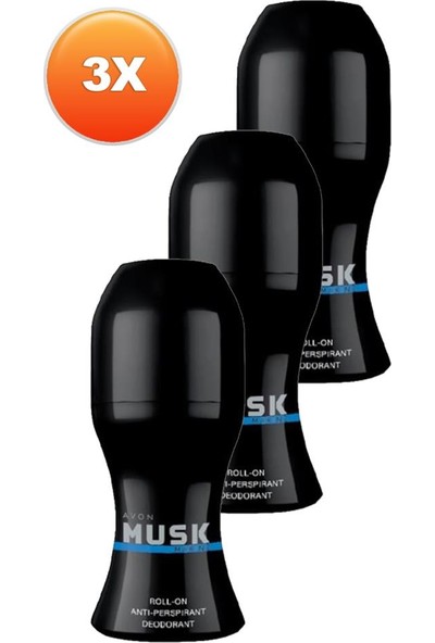Avon Musk Marine Erkek Rollon 50 Ml. Üçlü Set Avon Musk Marine Erkek Rollon 50 Ml. Üçlü Set