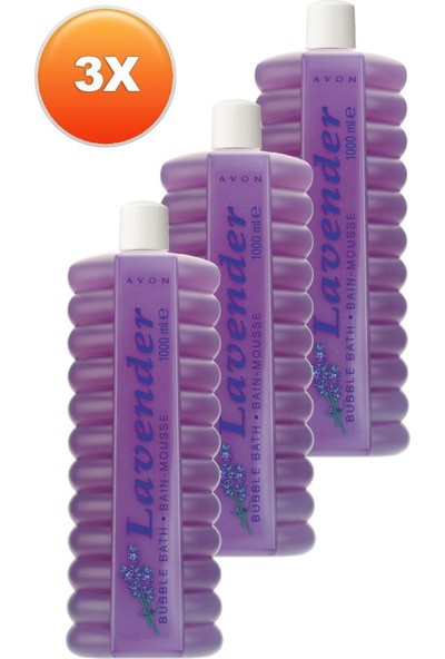 Avon Lavanta Kokulu Banyo Köpüğü 1 lt 3'lü Set