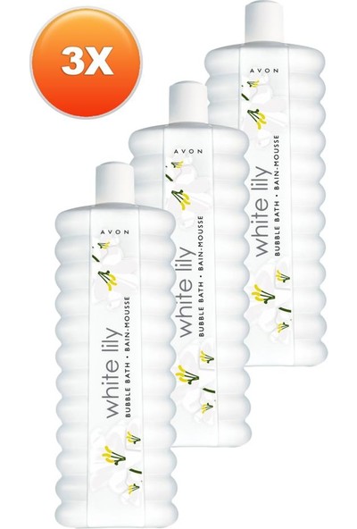 Avon White Lily Zambak Banyo Köpüğü 500 ml 3'lü Set