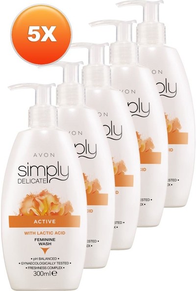 Avon Active Hijyenik Bölge Temizleyici Laktik Asit 300 ml 5'li Set Avon Active Hijyenik Bölge Temizleyici Laktik Asit 300 ml 5'li Set