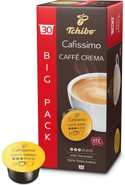 Tchibo Cafissimo Caffè Crema Fine Aroma 30'lu Kapsül Kahve Tchibo Cafissimo Caffè Crema Fine Aroma 30'lu Kapsül Kahve