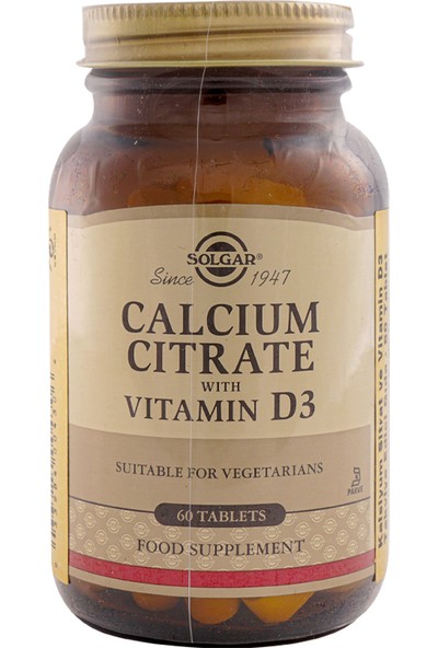 Solgar Calcium Citrate With Vitamin D3 60 Tablet Solgar Calcium Citrate With Vitamin D3 60 Tablet