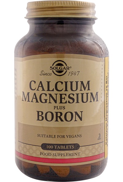 Solgar Calcium Magnesium Plus Boron 100 Tablet Solgar Calcium Magnesium Plus Boron 100 Tablet