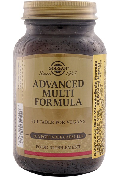 Solgar Advanced Antioxidant Formula 60 Kapsül