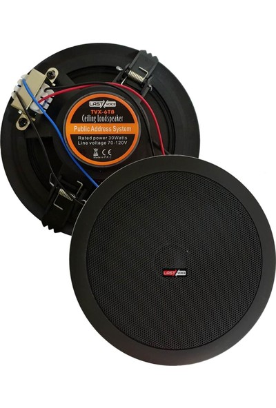 Lastvoice Tvx-6TB Trafolu Alçıpan Tavan Hoparlörü (Siyah 16 cm 30 Watt) Lastvoice Tvx-6TB Trafolu Alçıpan Tavan Hoparlörü (Siyah 16 cm 30 Watt)