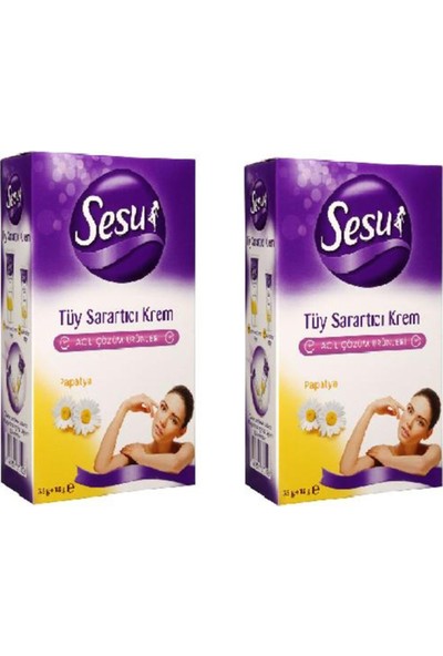 Sesu Tüy Sarartıcı Krem 53 gr x 2 Adet