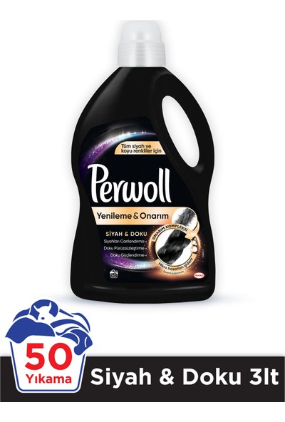 Perwoll Hassas Sıvı Çamaşır Deterjanı Siyah 3 L Perwoll Hassas Sıvı Çamaşır Deterjanı Siyah 3 L