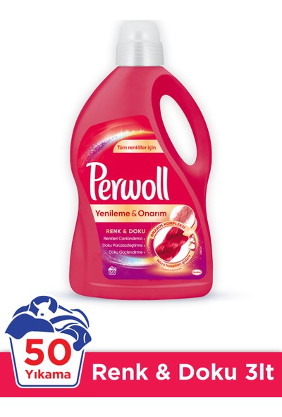 Perwoll Hassas Sıvı Çamaşır Deterjanı Renkli 3 L Perwoll Hassas Sıvı Çamaşır Deterjanı Renkli 3 L