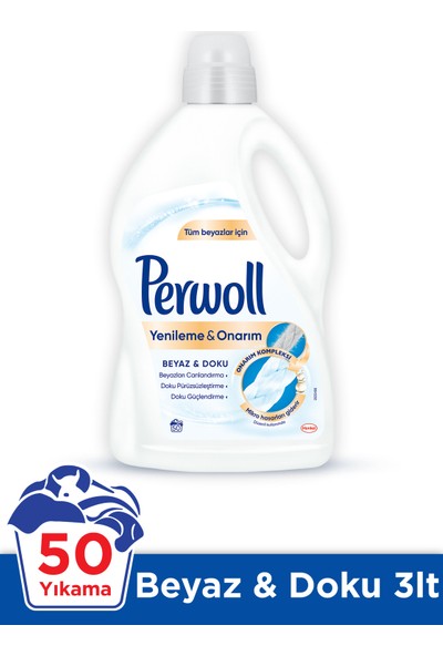 Perwoll Hassas Sıvı Çamaşır Deterjanı Beyaz 3 L Perwoll Hassas Sıvı Çamaşır Deterjanı Beyaz 3 L