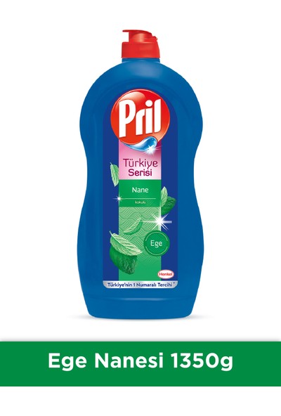 Pril Sıvı Elde Bulaşık Yıkama Deterjanı Ege Nanesi 1350 gr Pril Sıvı Elde Bulaşık Yıkama Deterjanı Ege Nanesi 1350 gr