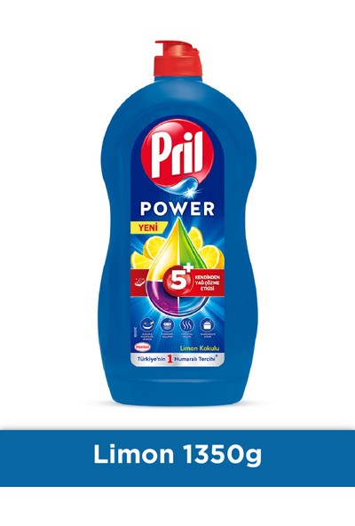 Pril Power 5+ Etki Sıvı Elde Bulaşık Yıkama Deterjanı Limon 1350 gr Pril Power 5+ Etki Sıvı Elde Bulaşık Yıkama Deterjanı Limon 1350 gr
