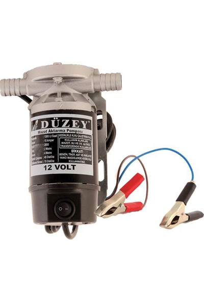 Düzey 12 Volt 3/4 Çıkışlı Dıştan Çekme Mazot Aktarma Pompası Düzey 12 Volt 3/4 Çıkışlı Dıştan Çekme Mazot Aktarma Pompası