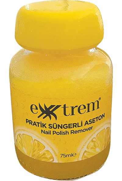 Extrem Pratik Süngerli Aseton Limon Kokulu 75 ml Extrem Pratik Süngerli Aseton Limon Kokulu 75 ml