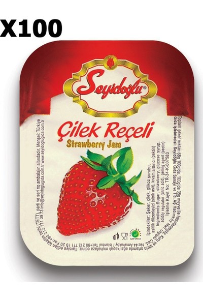 Seyidoğlu Çilek Reçeli 100'lü - 20 gr Seyidoğlu Çilek Reçeli 100'lü - 20 gr