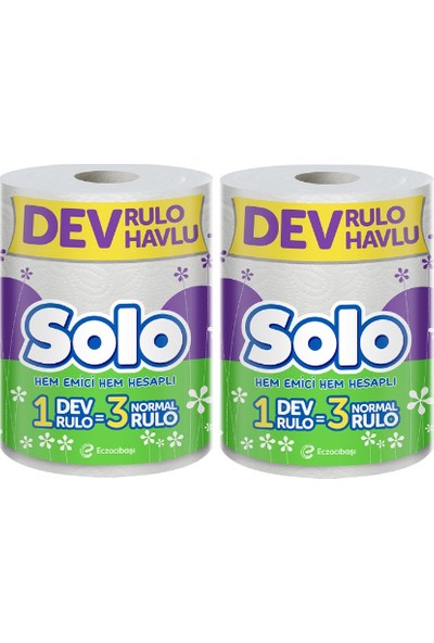 Solo Dev Rulo Kağıt Havlu 2'li Solo Dev Rulo Kağıt Havlu 2'li