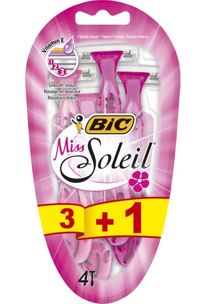 Bic Miss Soleil Kadın Tıraş Bıçağı 3+1'li Blister Bic Miss Soleil Kadın Tıraş Bıçağı 3+1'li Blister