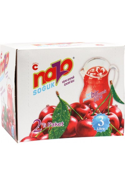 Nazo Toz Içecek Vişne Aromalı 24'lü 640 gr Nazo Toz Içecek Vişne Aromalı 24'lü 640 gr