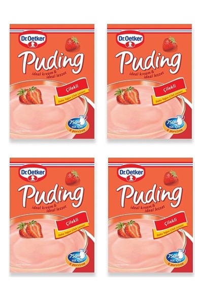 Dr. Oetker Çilekli Puding 4 x 125 gr