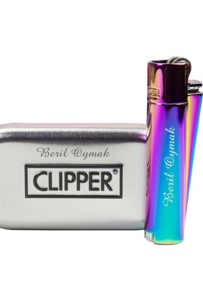 Clipper Isme Özel Metal Çakmak Hologram