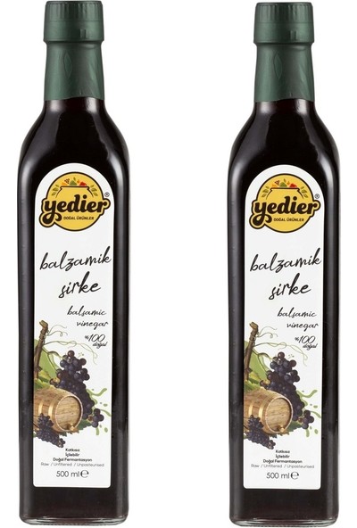 Yedier Balzamik Sirke 2 x 500 ml - Katkısız Doğal Fermantasyon