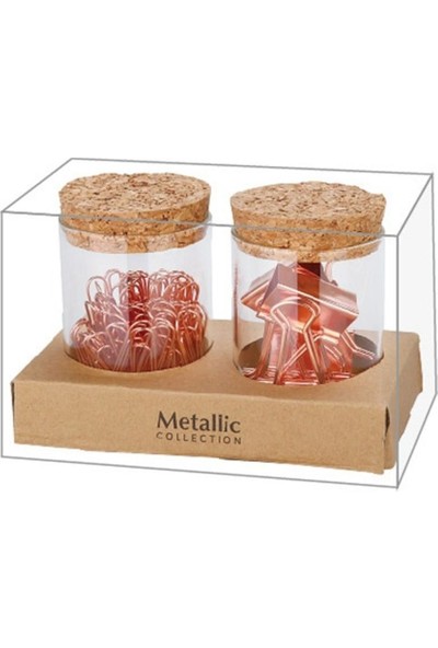 Pyrus Sc900138 Kavanoz Rosegold Set 2'li