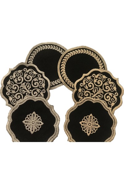 GC Luxury Home Nakış Işlemeli Kokteyl Peçetesi 6'lı Set GC Luxury Home Nakış Işlemeli Kokteyl Peçetesi 6'lı Set