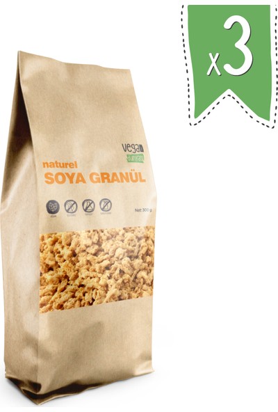 Vegan Dünyası Naturel Soya Kıyması 300 gr X3 Paket Vegan Dünyası Naturel Soya Kıyması 300 gr X3 Paket