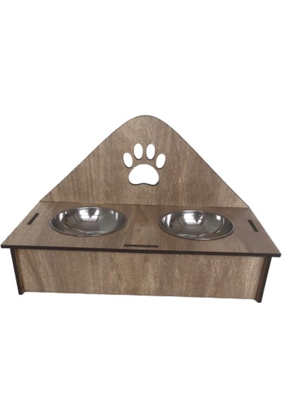 Çiço Boyalı Mdf Mama ve Su Kabı