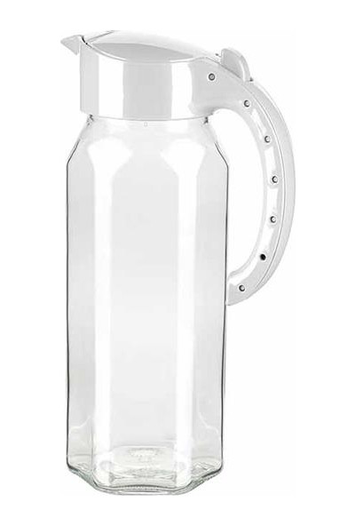 Titiz Toz Geçirmeyen Plastik Kapaklı Cam Sürahi 1,5 lt