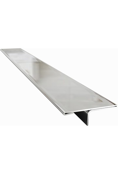 Profil Al Paslanmaz Çelik Parke T Geçiş Profili Parlak Beyaz 244 cm Profil Al Paslanmaz Çelik Parke T Geçiş Profili Parlak Beyaz 244 cm