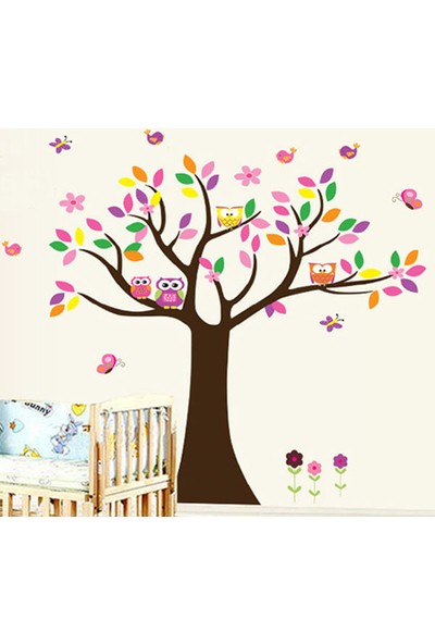 Crystal Kids Çocuk Odası Renkli Ağaç Duvar Sticker Crystal Kids Çocuk Odası Renkli Ağaç Duvar Sticker