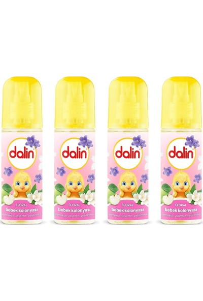 Dalin Bebek Kolonyası Floral 150 ml x 4 Adet Dalin Bebek Kolonyası Floral 150 ml x 4 Adet