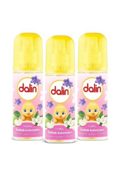 Dalin Bebek Kolonyası Floral 150 ml x 3 Adet Dalin Bebek Kolonyası Floral 150 ml x 3 Adet