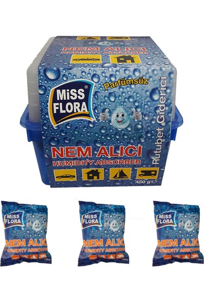 Miss Flora Nem Alıcı 450 G + 3'lü Yedek Paket