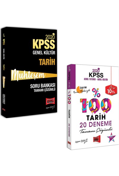 Yargı Yayınevi 2020 KPSS Muhteşem Tarih Soru Bankası + KPSS Tarih Tamamı Çözümlü 20 Deneme