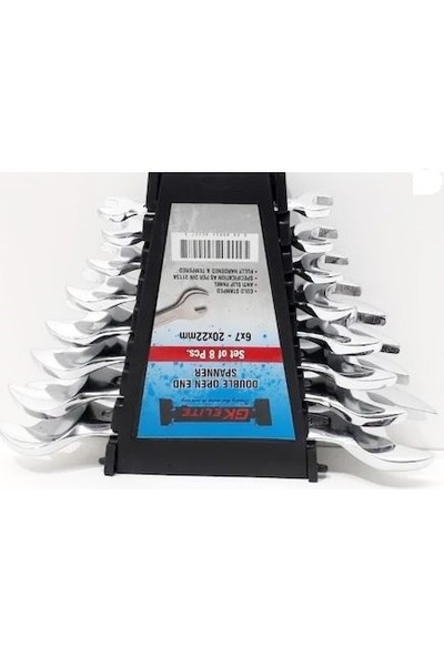 Makro Yapı Parlak Açık Ağız Düz Anahtar Takım 6 - 22 mm 1 Set 8'li Makro Yapı Parlak Açık Ağız Düz Anahtar Takım 6 - 22 mm 1 Set 8'li