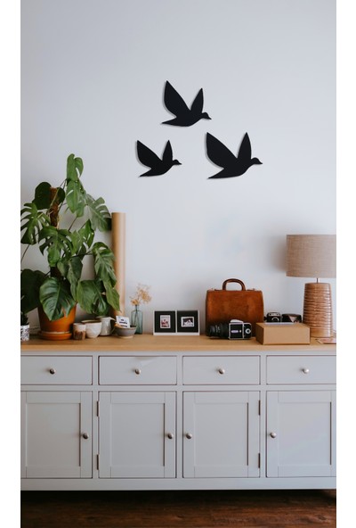 Soft Art Home Üç Kuş Metal Tablo Soft Art Home Üç Kuş Metal Tablo