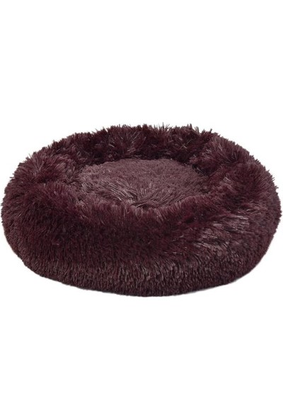 Dubex Ponchik Yuvarlak Kedi Köpek Yatağı Bordo S