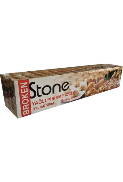 Broken Stone Yağlı Pişirme Kağıdı 50 mt Broken Stone Yağlı Pişirme Kağıdı 50 mt