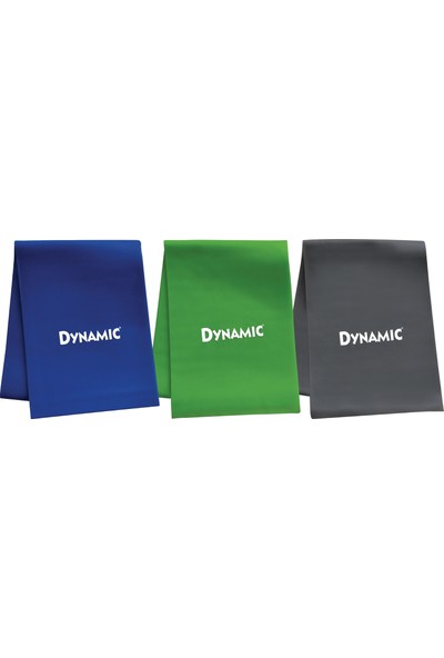 Dynamic 3’lü (Yüksek-Orta-Düşük Direnç) Pilates Bant Seti