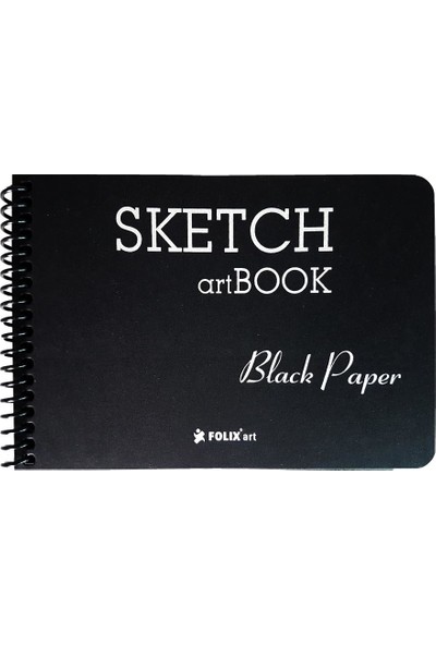 Etika Sketch BLACK 17x12 cm Yatay Spiralli 100 gr. SİYAH 40 yp. Eskiz Defteri Etika Sketch BLACK 17x12 cm Yatay Spiralli 100 gr. SİYAH 40 yp. Eskiz Defteri