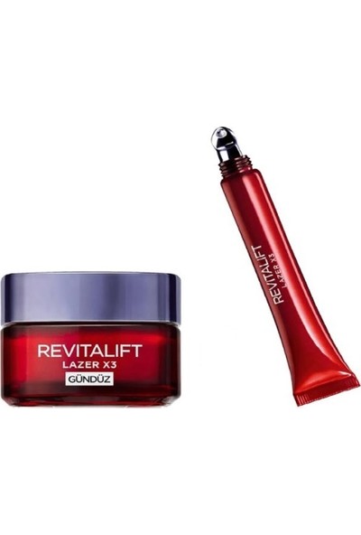 Loreal Paris Revitalift Laser X3 Göz Kremi 15ML+GÜNDÜZ Kremi 50ML Loreal Paris Revitalift Laser X3 Göz Kremi 15ML+GÜNDÜZ Kremi 50ML