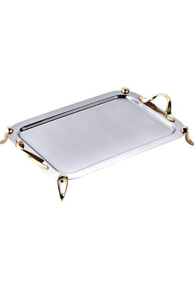 Özlife Ecrin Ayaklı Tepsi Gold